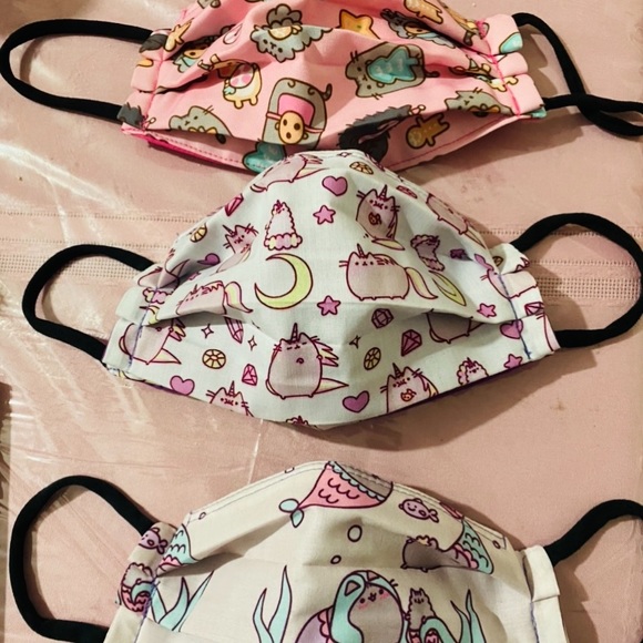 Pusheen | Accessories | Handmade Pusheen Facemask Bundle Adult Sized ...